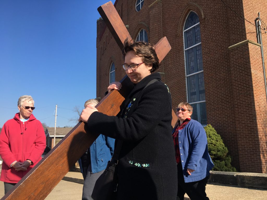 Good Friday marked by cross walk in Brownsville - Herald-Standard